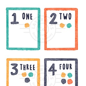 Number Flashcards Rainbow Themed Classroom Printable - Etsy