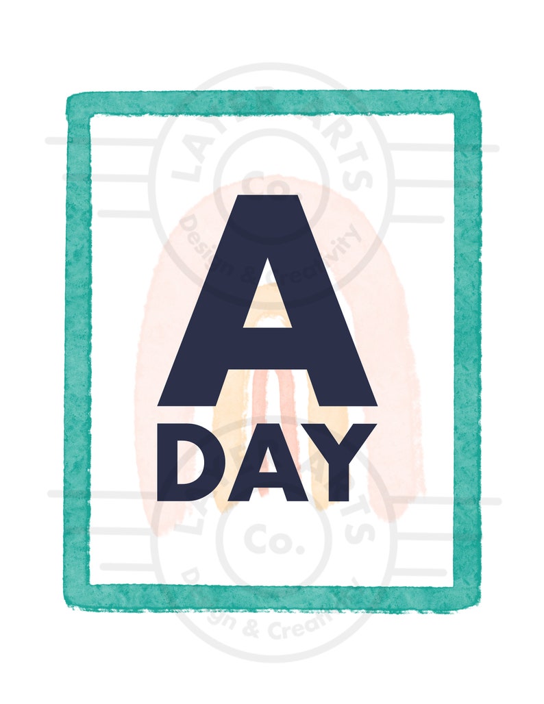 A/B Block Schedule Signs - Etsy