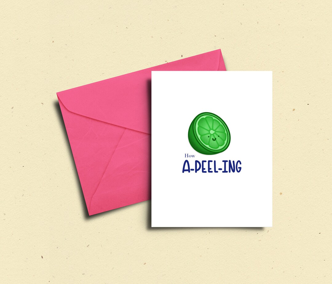 Printable Lime Greeting Card - Food Puns - Birthday Card - Valentines ...