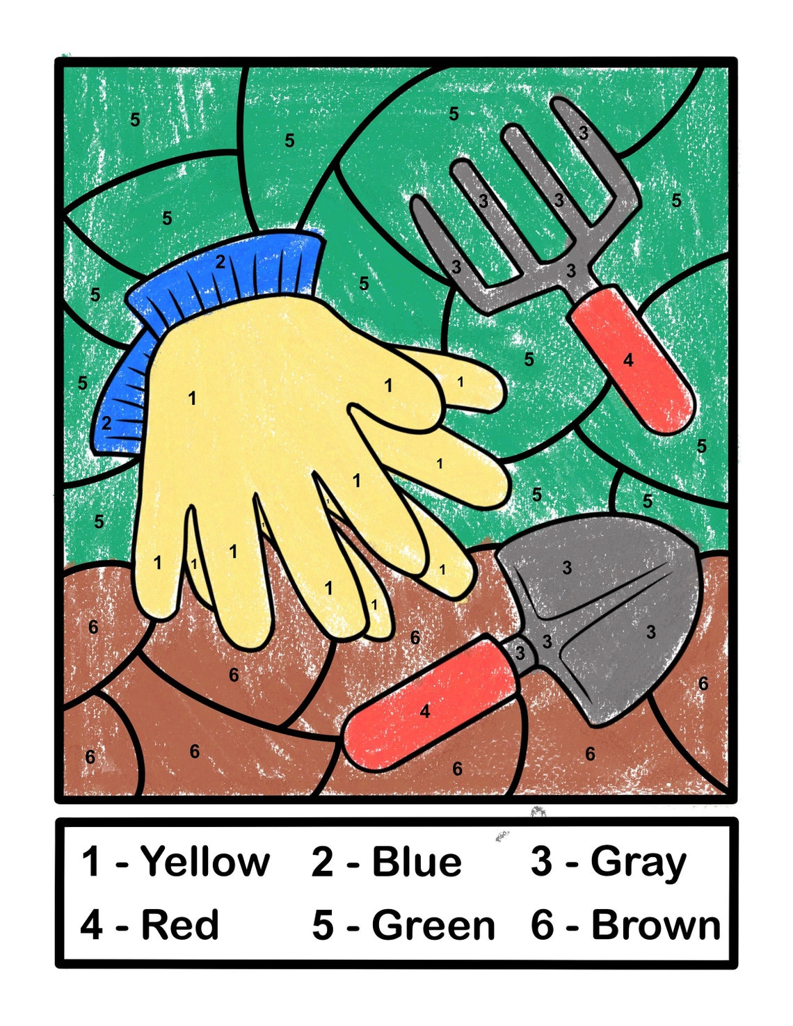 Garden Color by Number Classroom Activity Homeschool Elementary ...