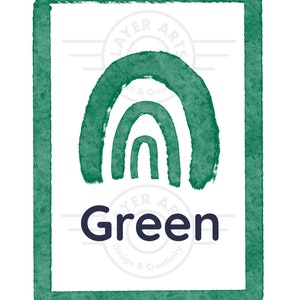 Color Posters Rainbow Classroom Theme Wall Decor Kindergarten ...