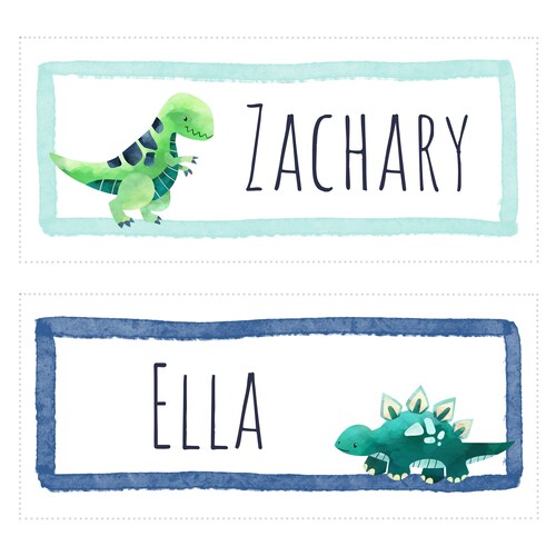 Classroom Name Tags Template Dinosaur Editable Printable - Etsy