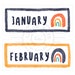 BUNDLE Calendar Months and Numbers Rainbow Themed Classroom - Etsy