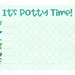 Potty Chart Printable - It’s Potty Time Dinosaur Themed Editable ...