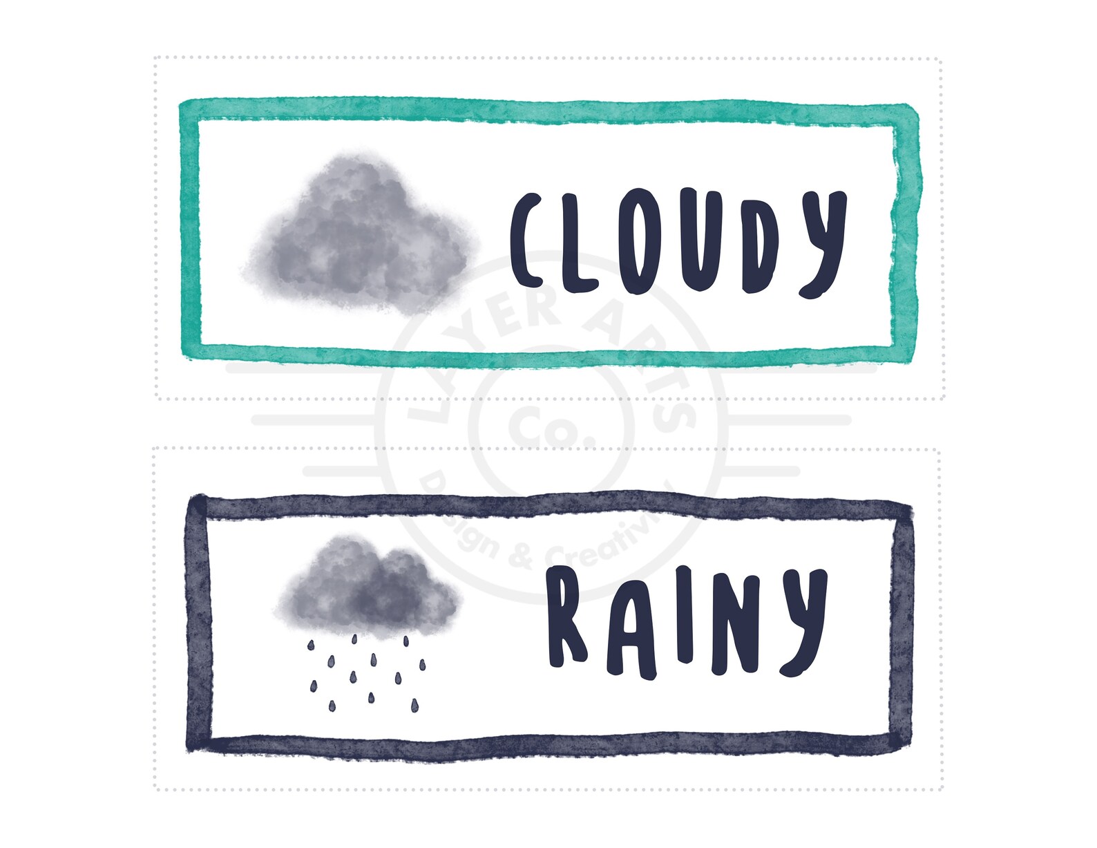 Weather Rainbow Themed Printable Classroom Printable - Etsy