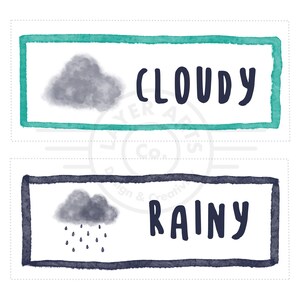 Weather Rainbow Themed Printable Classroom Printable - Etsy