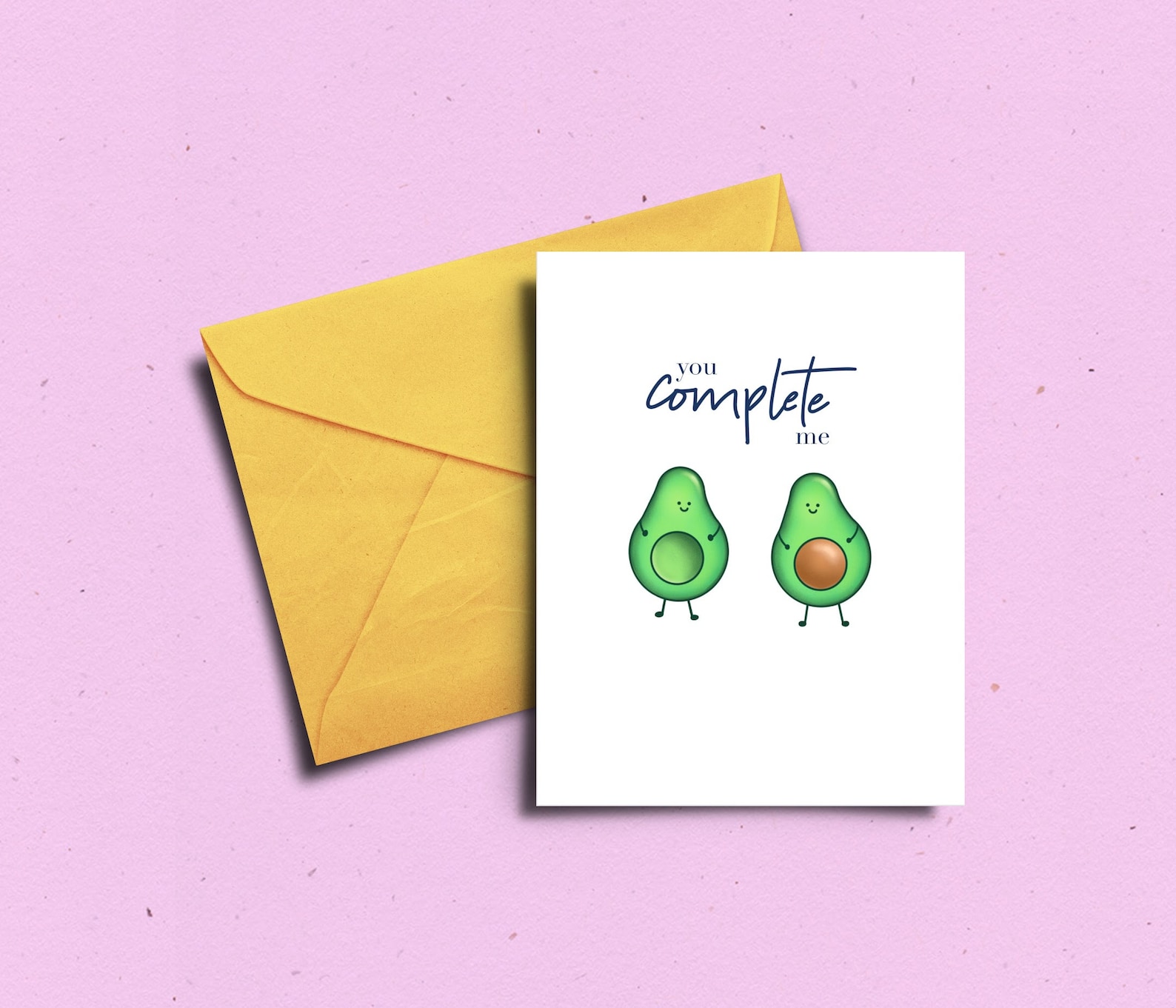 Printable Avocado Greeting Card Food Puns Birthday Card Valentines Day ...