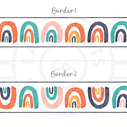 Boho Halloween Bulletin Board Borders - Etsy