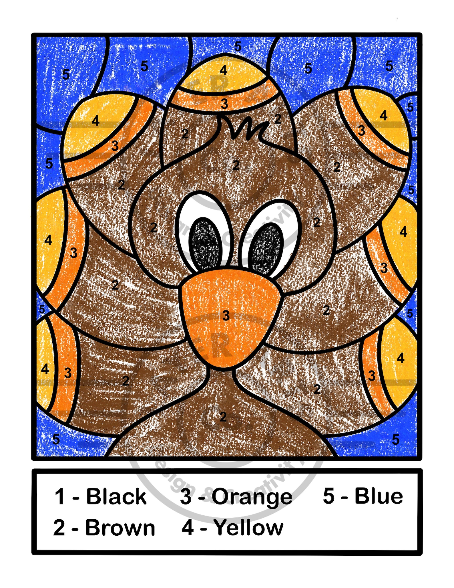 Thanksgiving Turkey Color by Number Activity Sheet Preschool ...