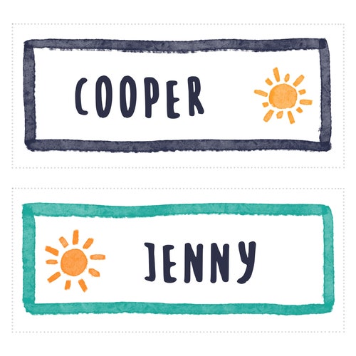 Classroom Name Tags Label Sun Themed Classroom Printable - Etsy Canada