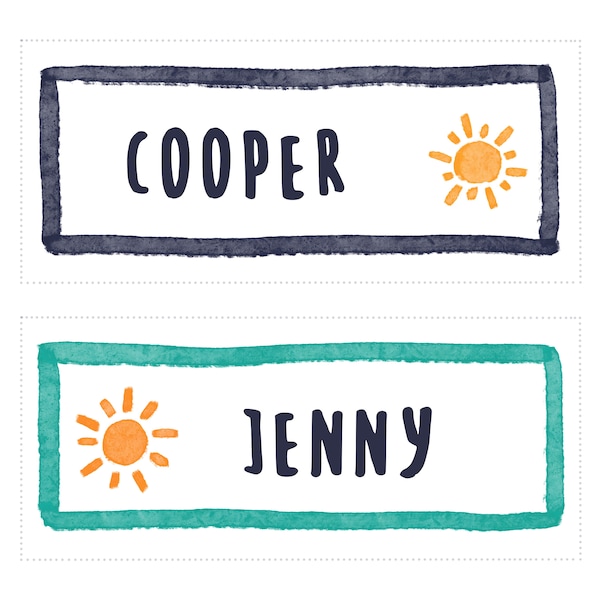 Summer Cubby Name Tags - Etsy