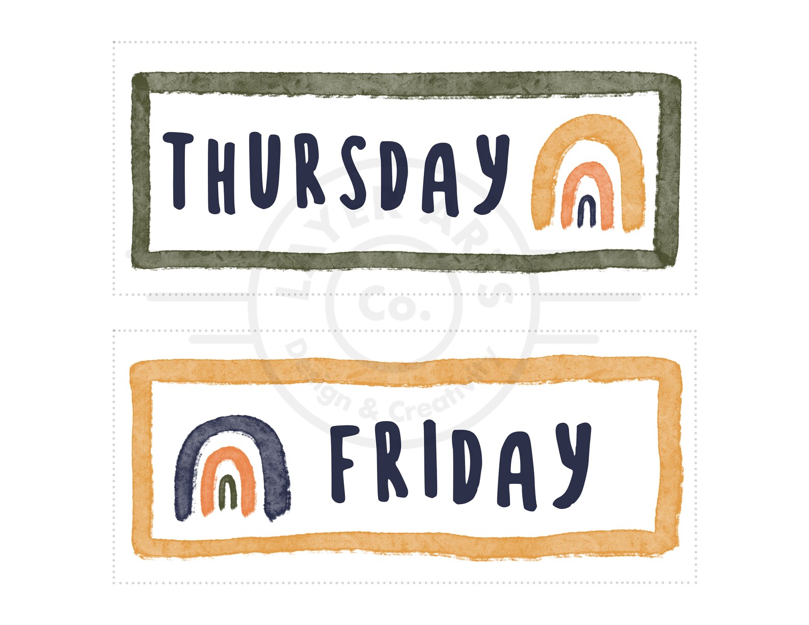 Days of the Week Neutral Themed Classroom Printable | Etsy