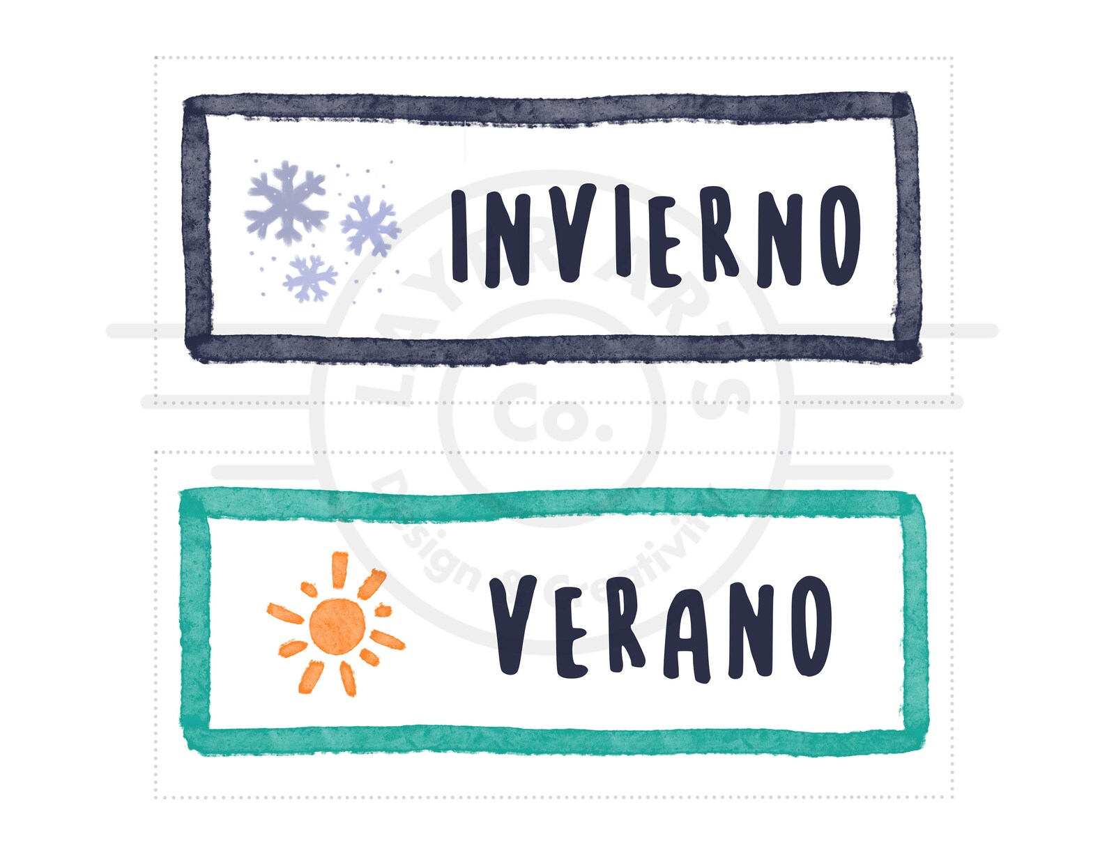 The Seasons Spanish Classroom Printable La Estación Es - Etsy