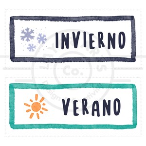 The Seasons Spanish Classroom Printable - La Estación Es - Spanish ...