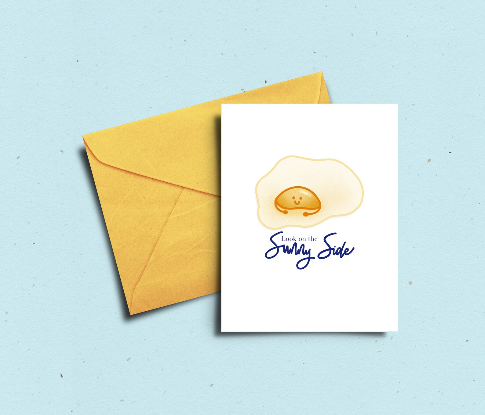 Printable Egg Pun Greeting Card - Look on the Sunny Side (digital ...