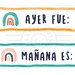 Spanish Days of the Week Rainbow Themed Classroom Printable - Los Días ...