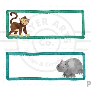 Editable Safari Animal Cubby Name Tags Label Themed Classroom ...
