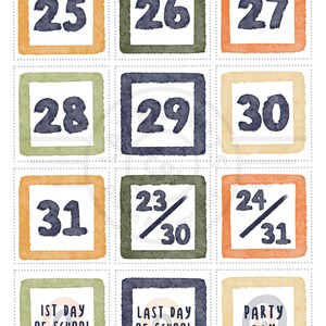 BUNDLE - Calendar Months and Numbers Neutral Themed Classroom Printable ...
