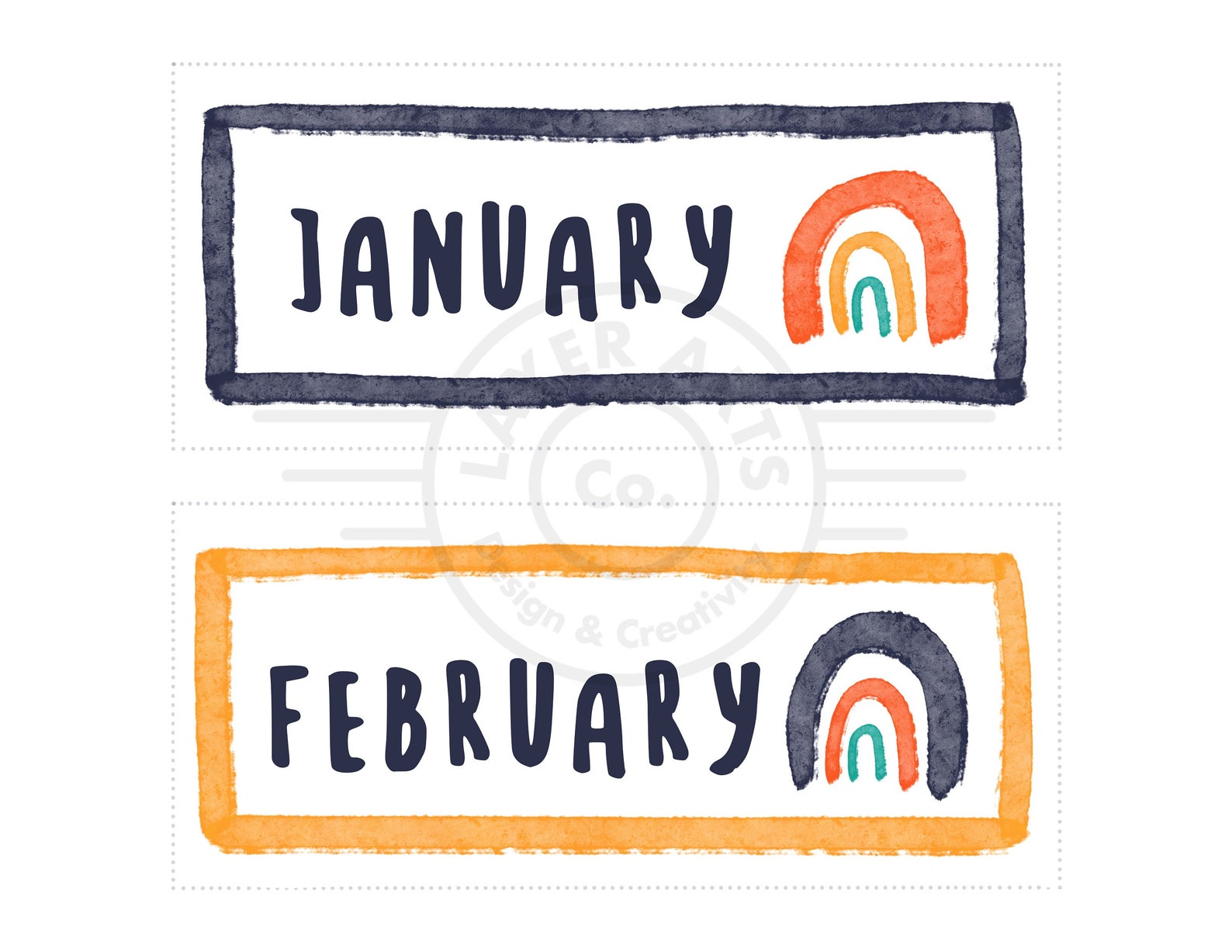 BUNDLE - Days and Months Rainbow Themed Classroom Printables - Etsy