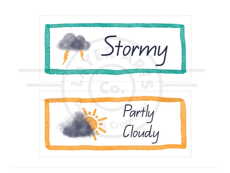 QLD Weather Rainbow Themed Printable Classroom Printable QLD Font ...