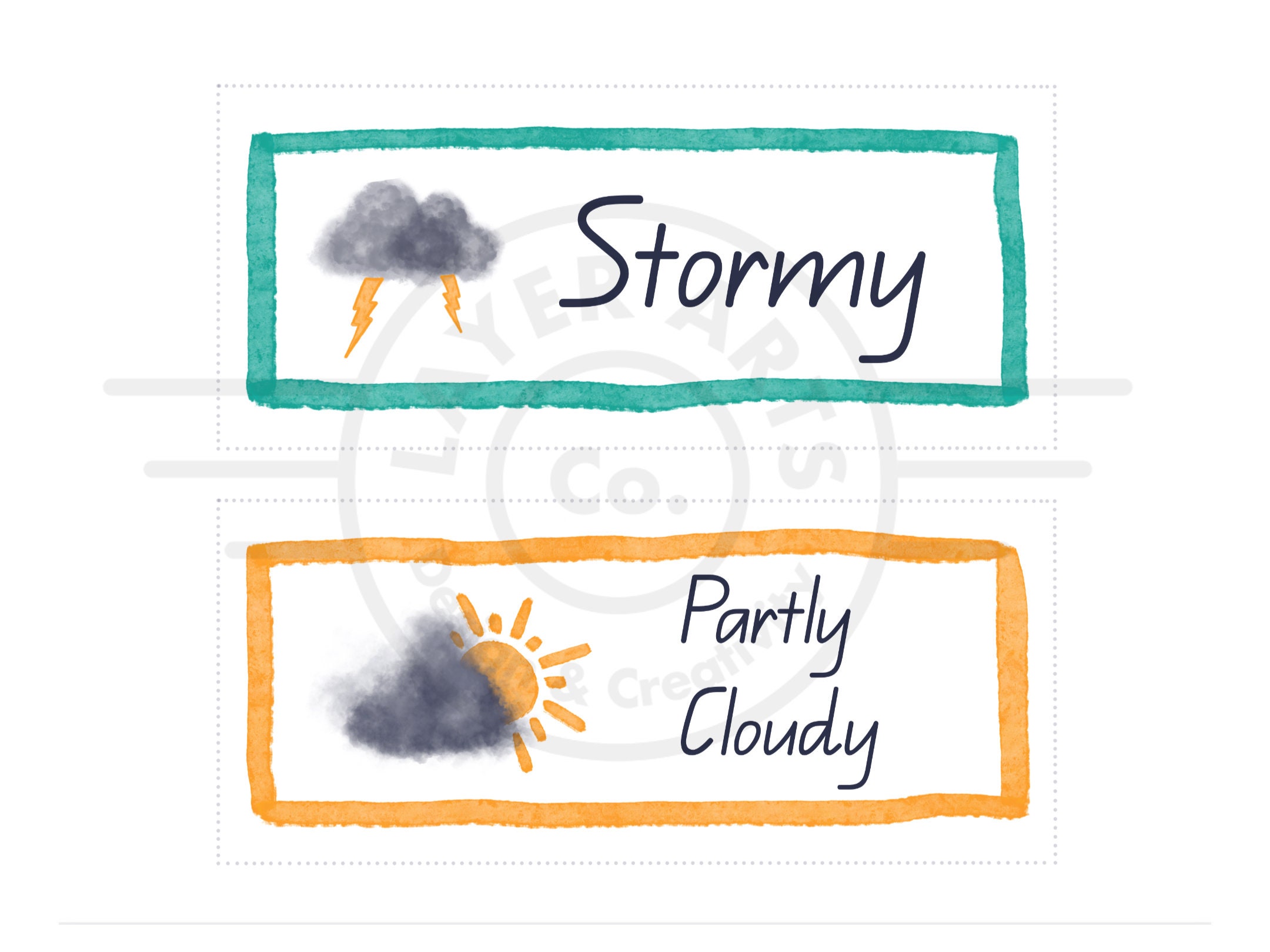 QLD Weather Rainbow Themed Printable Classroom Printable QLD Font ...
