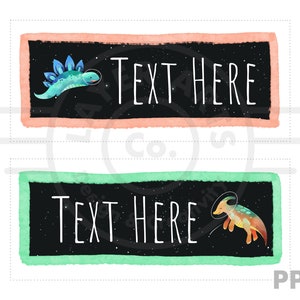 Editable Cubby Classroom Name Tags Label Space Dinosaur Themed ...
