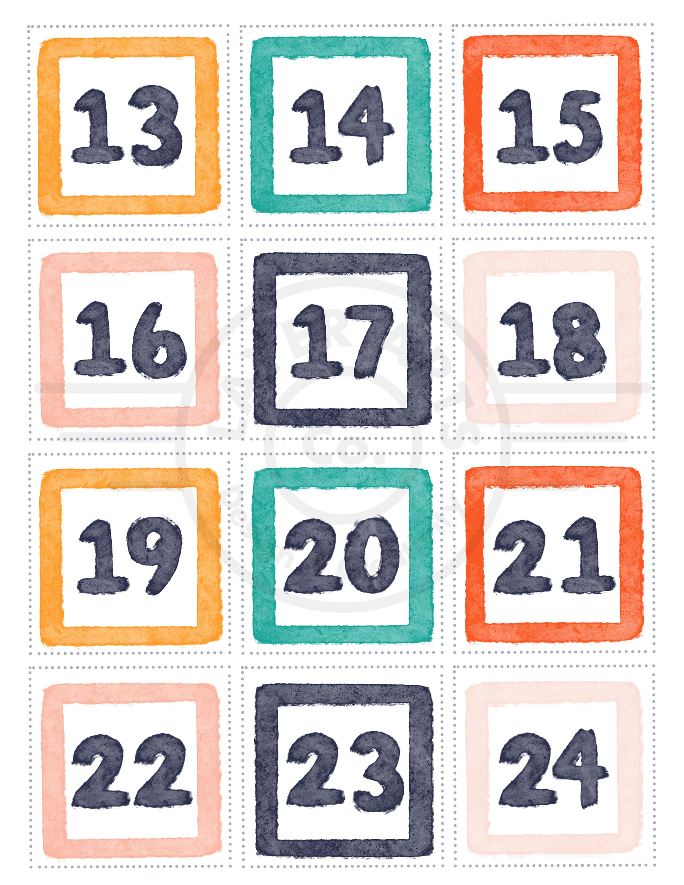 BUNDLE Pocket Calendar Days of the Week & Numbers - Etsy