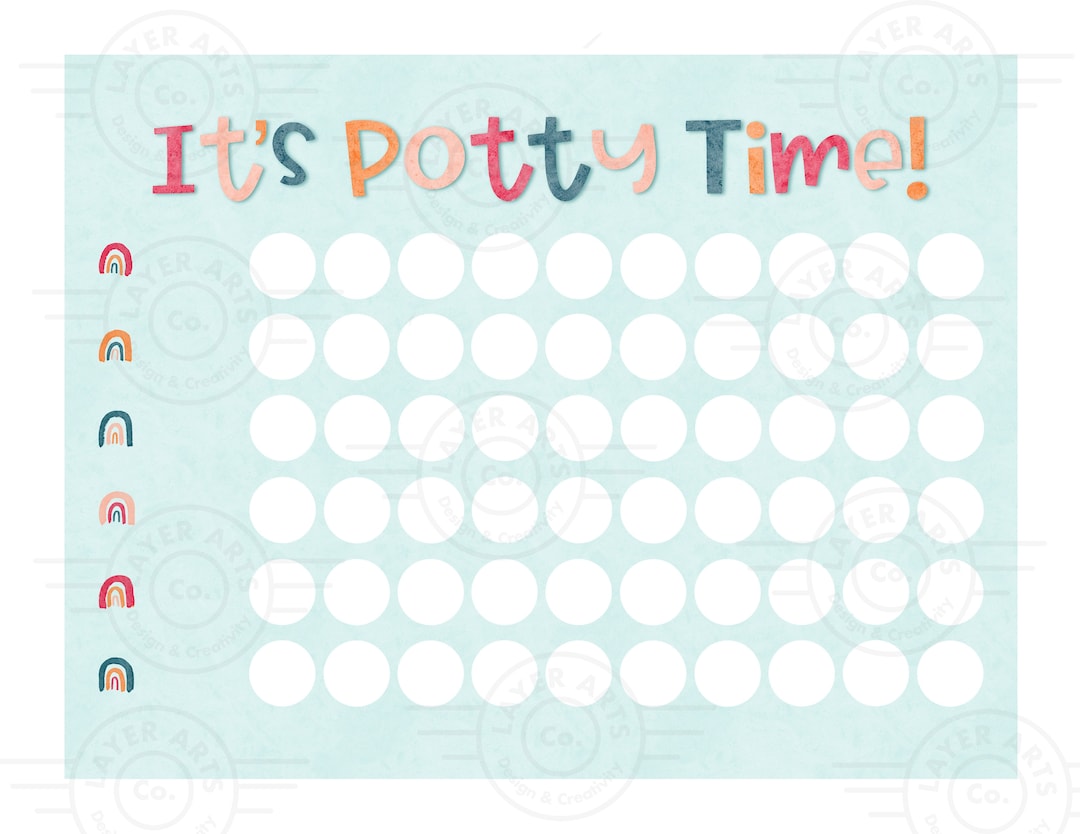 Rainbow Potty Training Chart – Editable Reward Tracker (digital ...