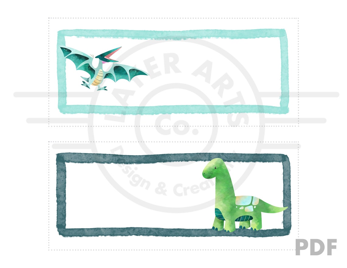 Dinosaur Classroom Cubby Name Tags, Editable Printable (digital ...