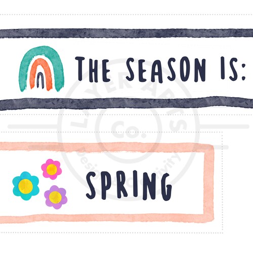 Weather Rainbow Themed Printable Classroom Printable - Etsy