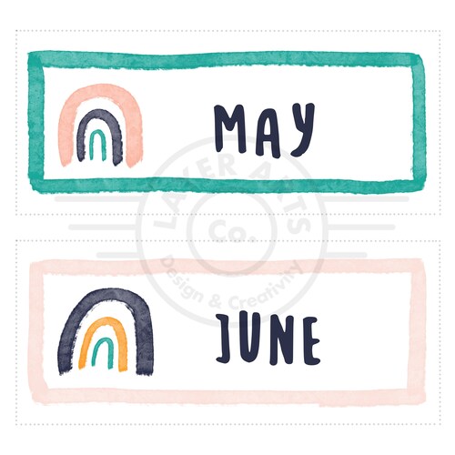 Number Flashcards Rainbow Themed Classroom Printable - Etsy