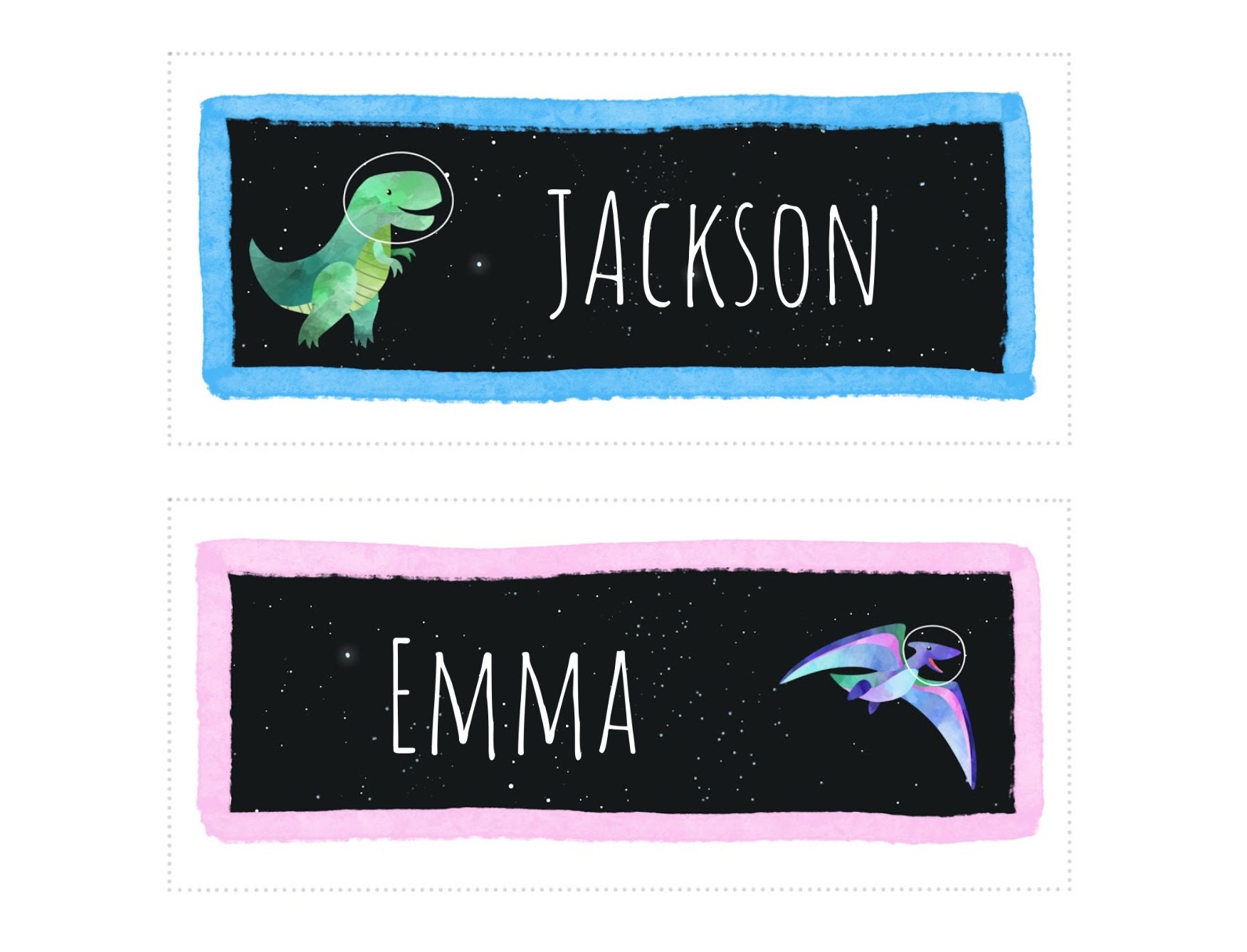 Editable Cubby Classroom Name Tags Label Space Dinosaur Themed ...