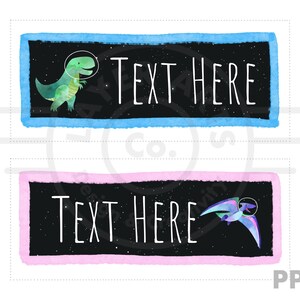 Editable Cubby Classroom Name Tags Label Space Dinosaur Themed ...