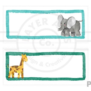 Editable Safari Animal Cubby Name Tags Label Themed Classroom ...