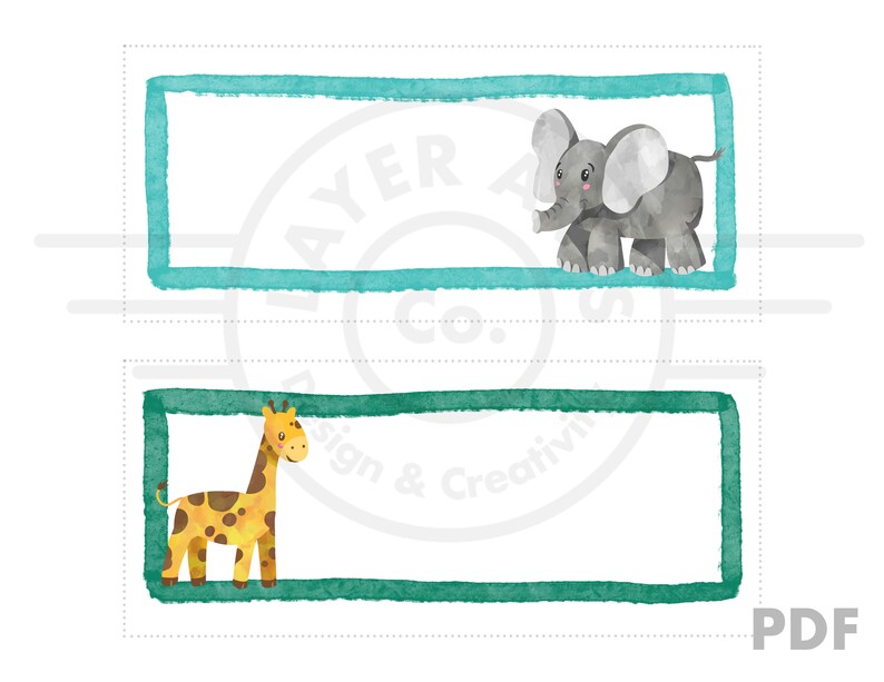 Editable Safari Animal Cubby Name Tags Label Themed Classroom ...