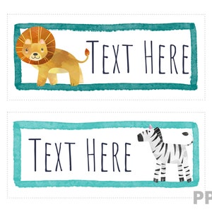 Editable Safari Animal Cubby Name Tags Label Themed Classroom ...