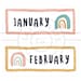 BUNDLE - Calendar Boho Rainbow Days of the Week, Months of the Year ...