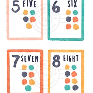 Number Flashcards Rainbow Themed Classroom Printable - Etsy