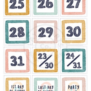 BUNDLE - Calendar Boho Rainbow Days of the Week, Months of the Year ...