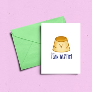 Printable Flan Greeting Card - Food Puns - Birthday Card - Valentines ...