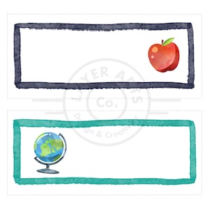Classroom Cubby Name Tags Editable Labels Watercolor Themed Printable ...