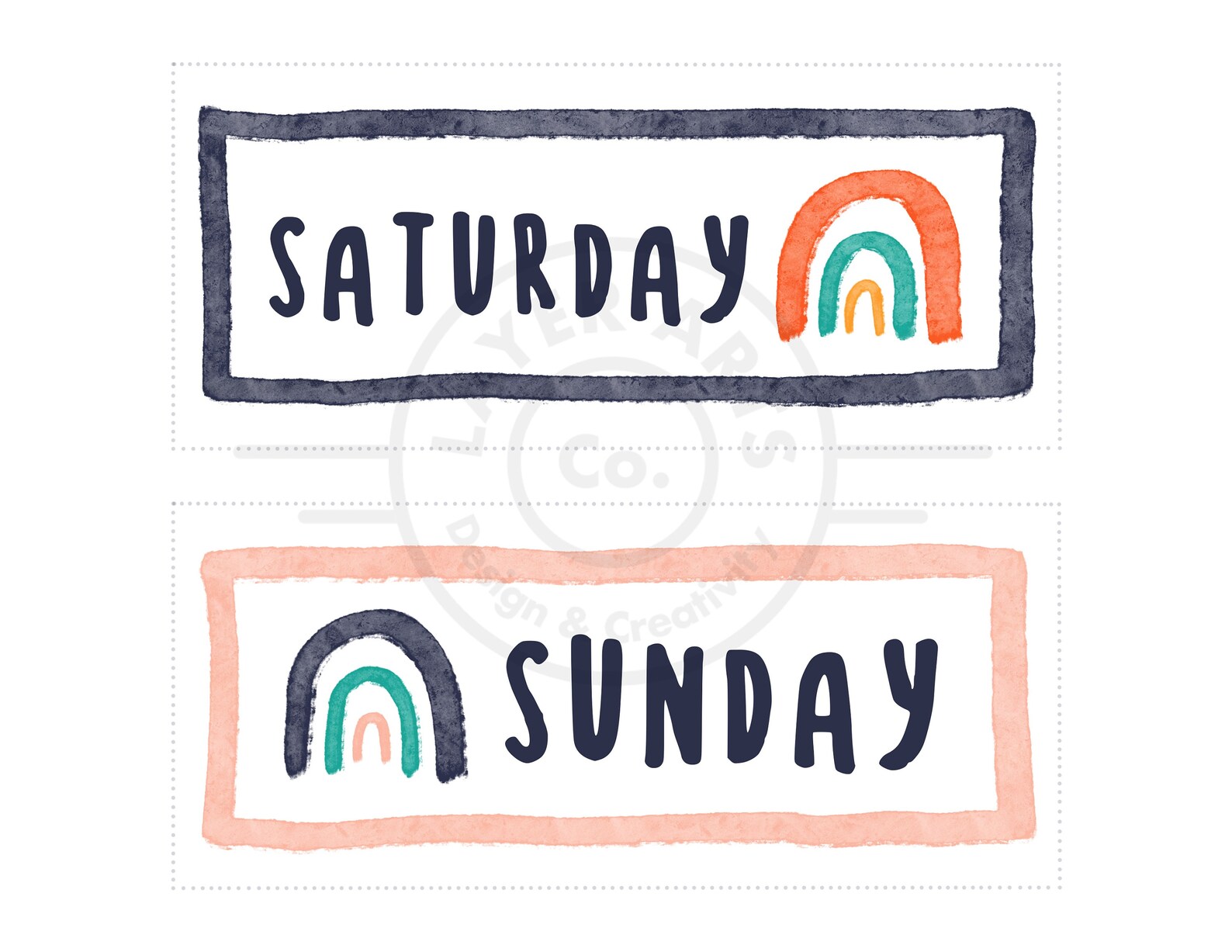 Days of the Week Rainbow Themed Classroom Printable - Etsy