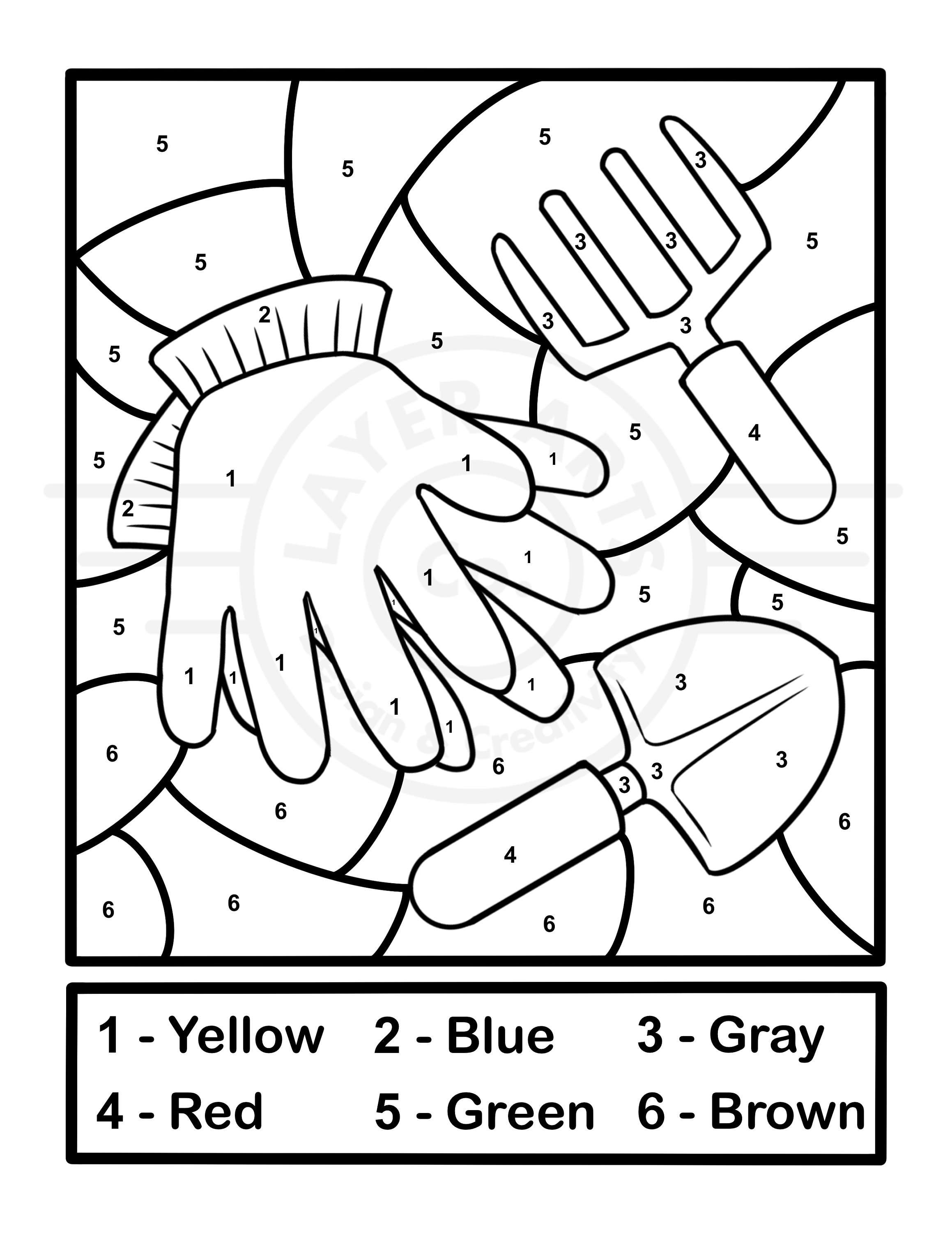 Garden Color by Number Classroom Activity Homeschool Elementary ...