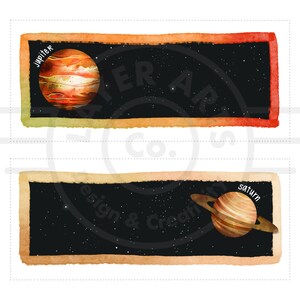 Classroom Name Tags Label Editable Cubby Name Tags Planet Themed ...