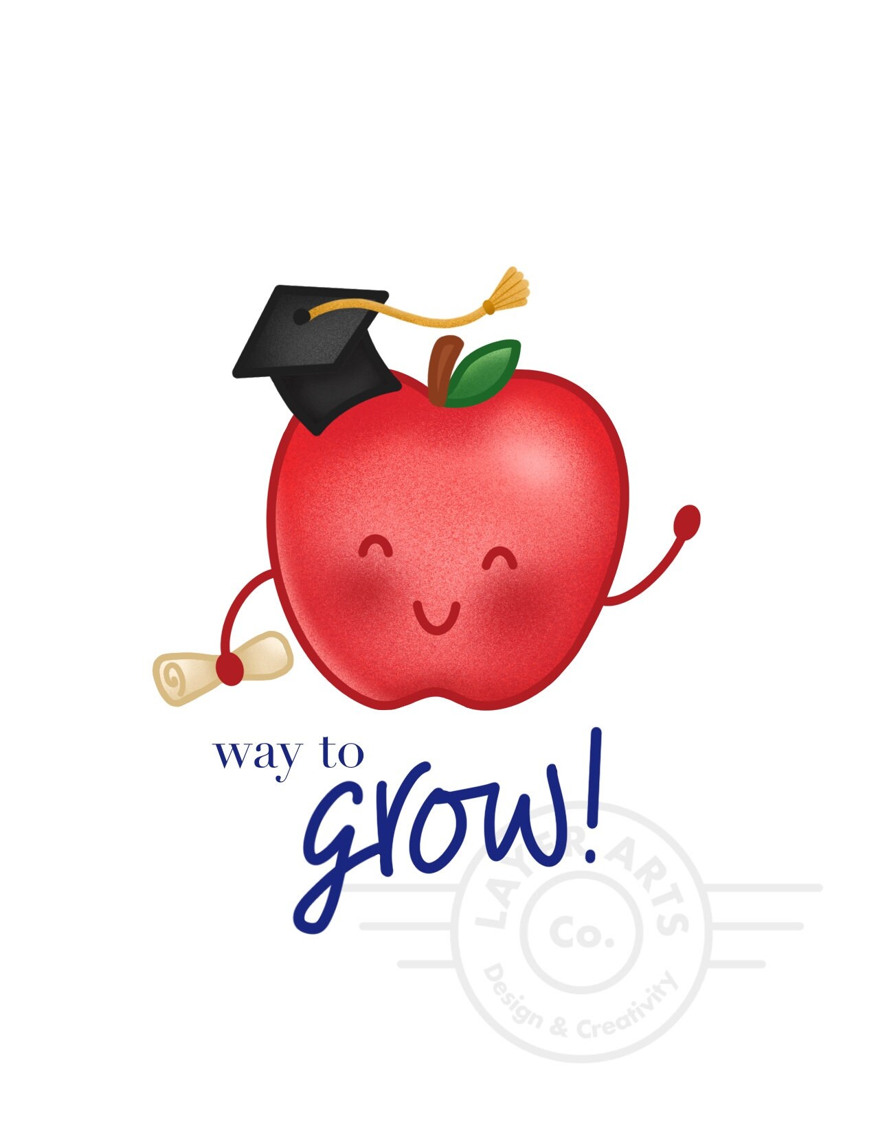 Printable Apple Greeting Card - Food Puns - Graduation Card ...