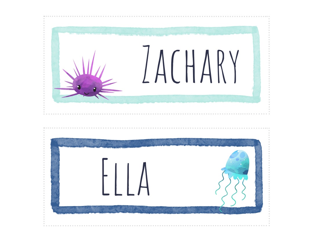 Editable Ocean Animal Cubby Classroom Name Tags Label Themed ...