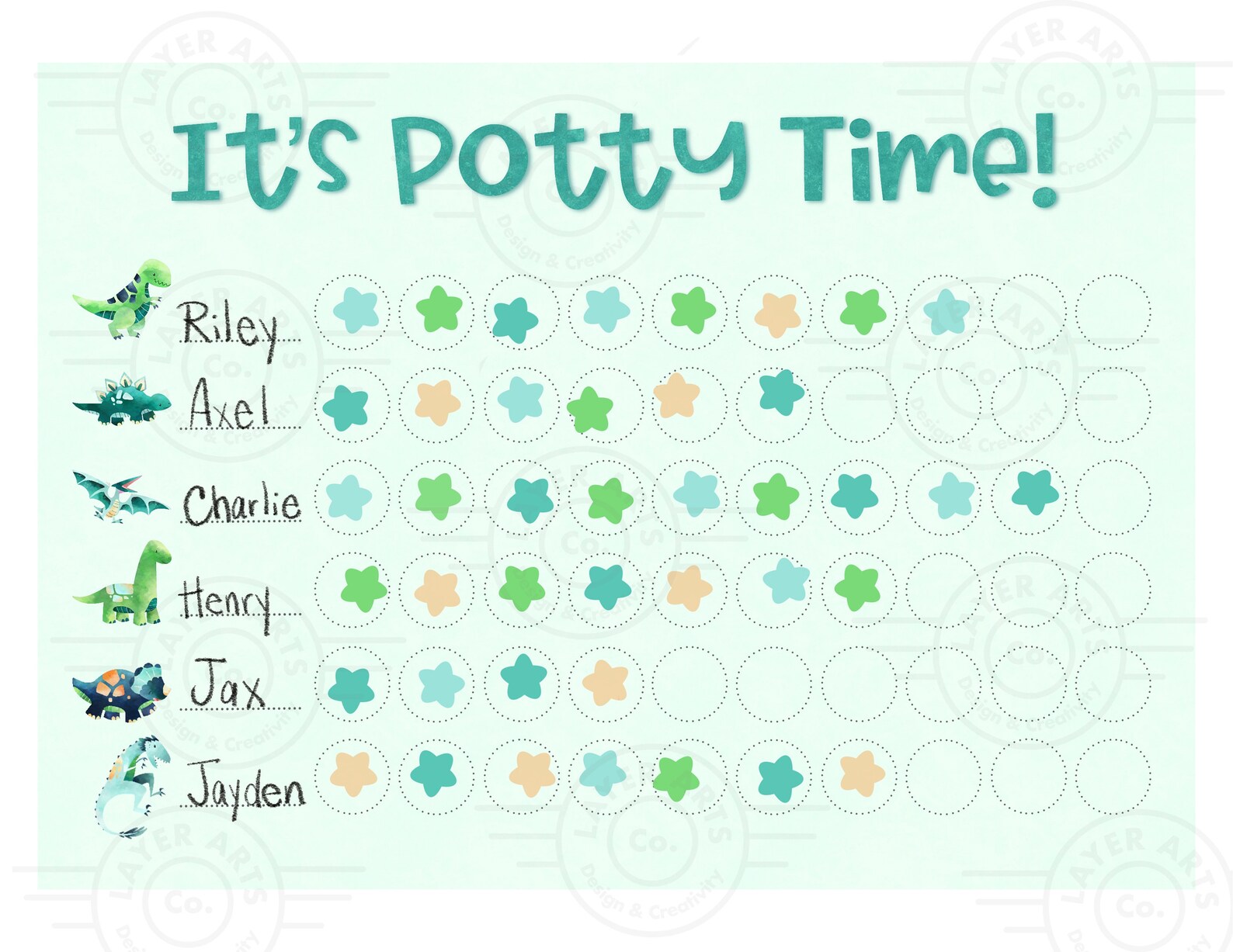 Potty Chart Printable Its Potty Time Dinosaur Themed Editable Printable ...
