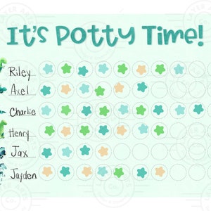 Potty Chart Printable - It’s Potty Time Dinosaur Themed Editable ...