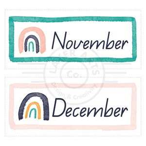 QLD Months of the Year Rainbow Themed Classroom Printable Queensland ...