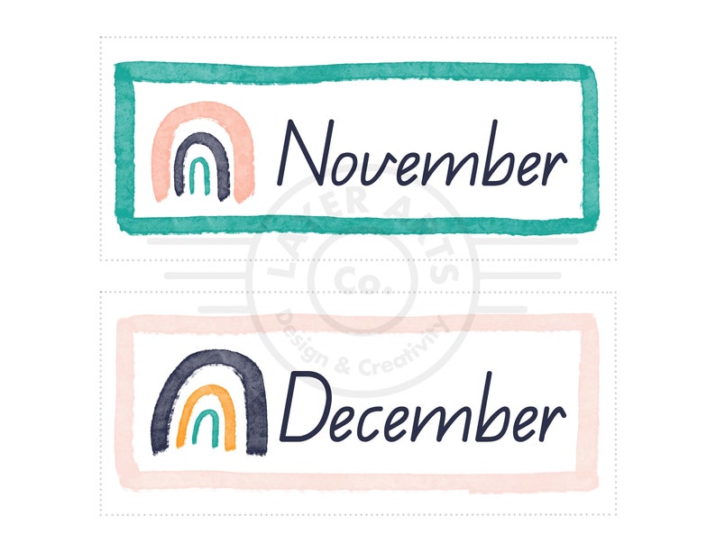 QLD Months of the Year Rainbow Themed Classroom Printable Queensland ...